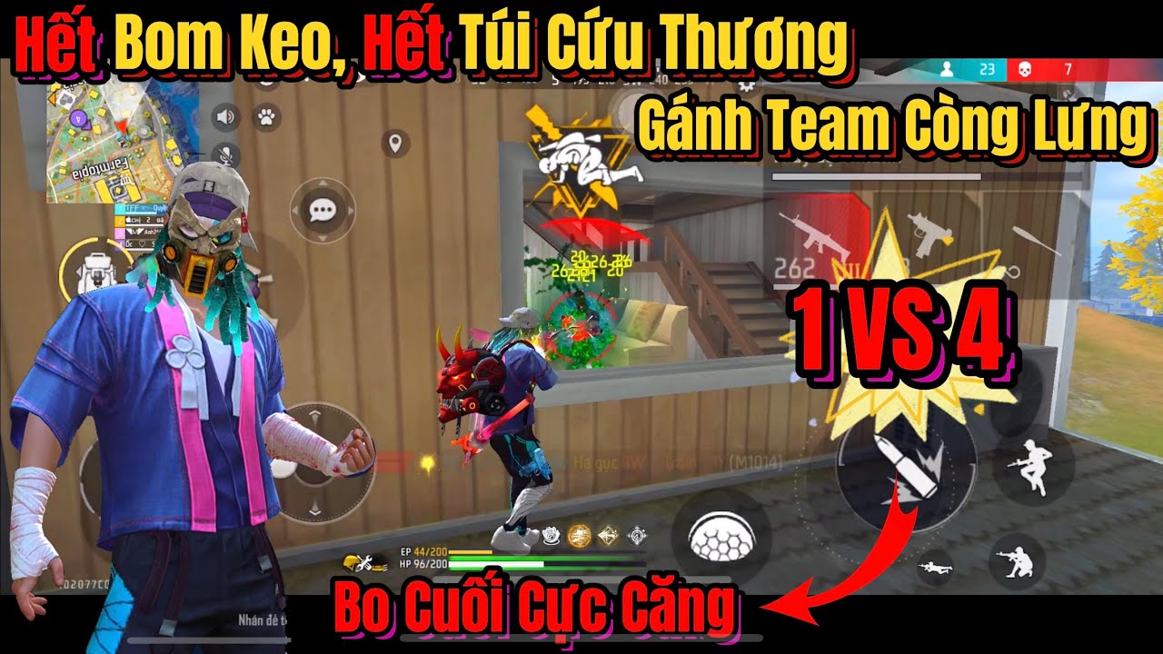 [FREE FIRE] Hết Bom Keo, Hết Túi Cứu Thương " Gánh Team Ở Bo Cuối Cực ...
