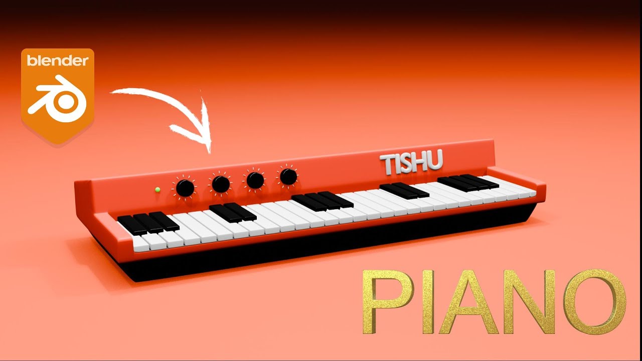 Piano made in Blender 3D Modeling video [ Timelapse ] - YouTube