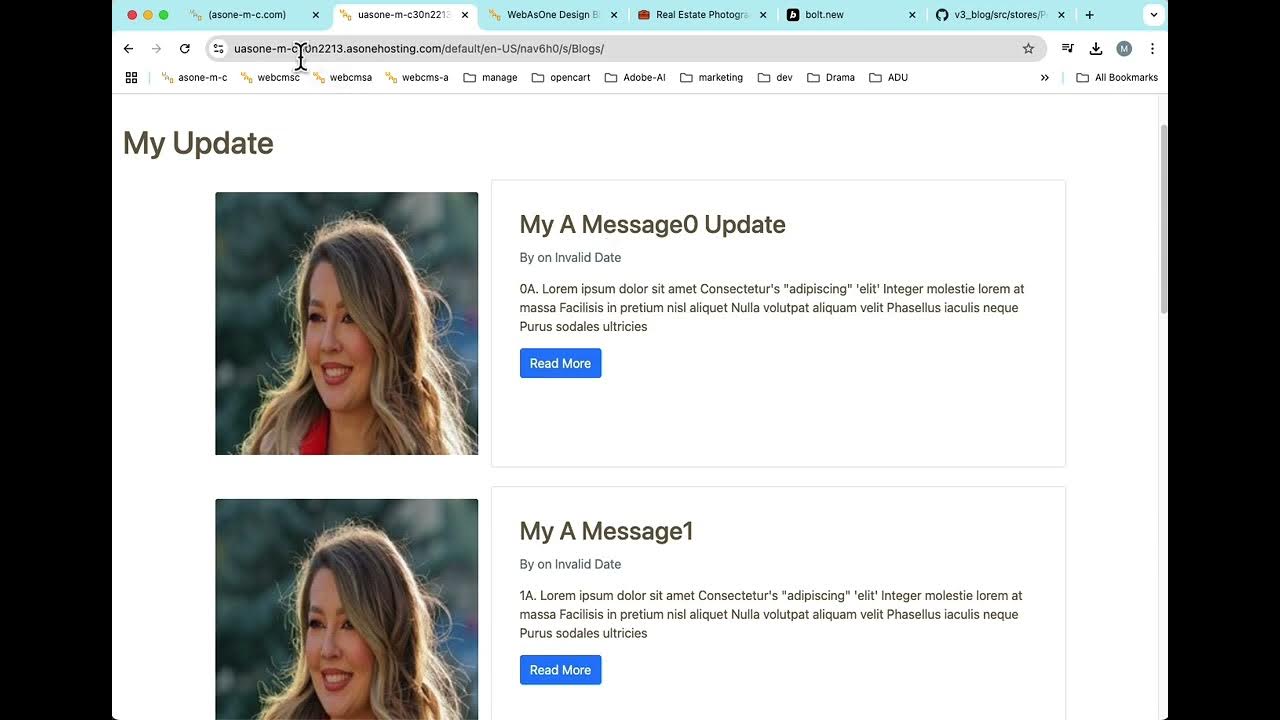Copy a simple blog from a website. Use the bolt to generate a Vue3 app and then modify it. - YouTube