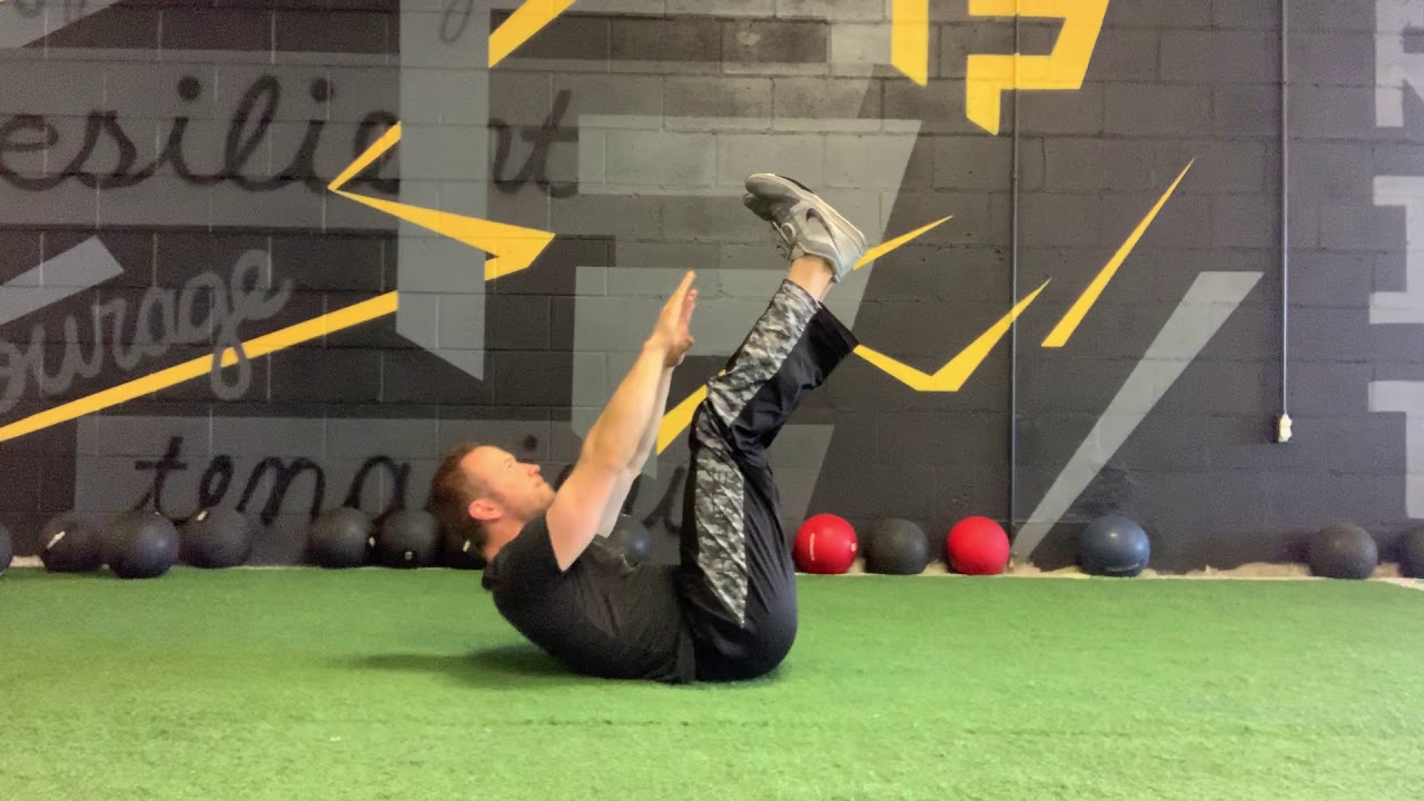 Crunch - toe touches - YouTube