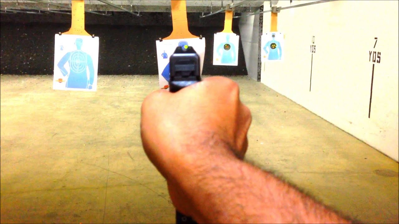 Trijicon GL101Y HD Night Sight Shooting POV Glock 19 - YouTube
