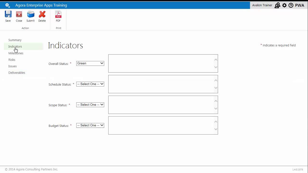 Status Manager APP for Project Online - YouTube