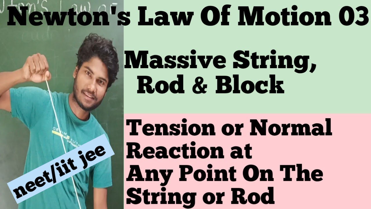 N.L.M. 03||Massive String , Rod & Block Problem||Tension At Any Point ...