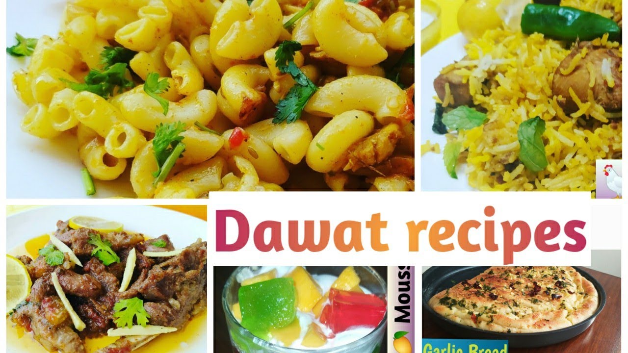 8 Dawat recipes. Eid dawat Recipes. Namkeen ghost. Biryani.Mango Mouse ...
