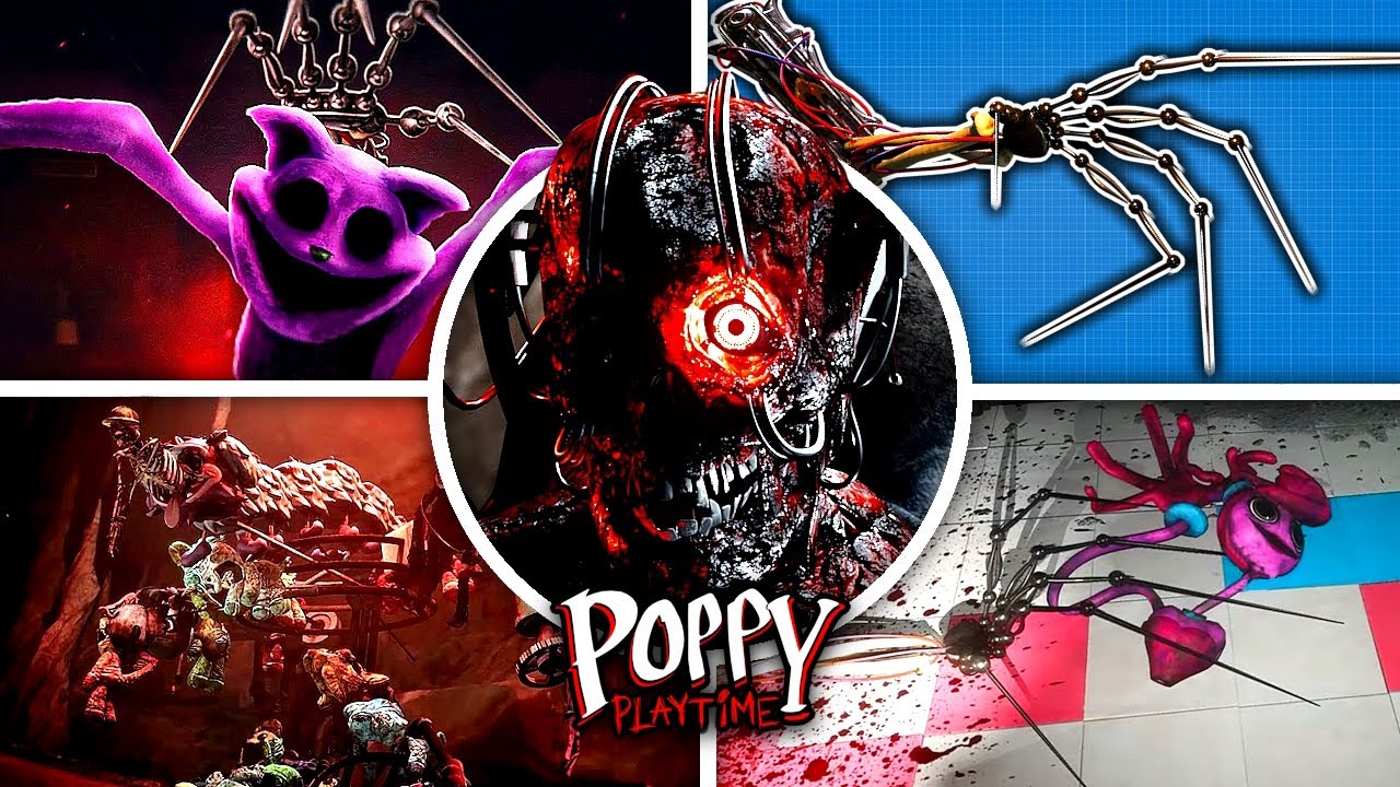 Poppy Playtime: Chapter 1-4 - Prototype ALL Scenes & Voicelines and VHS ...