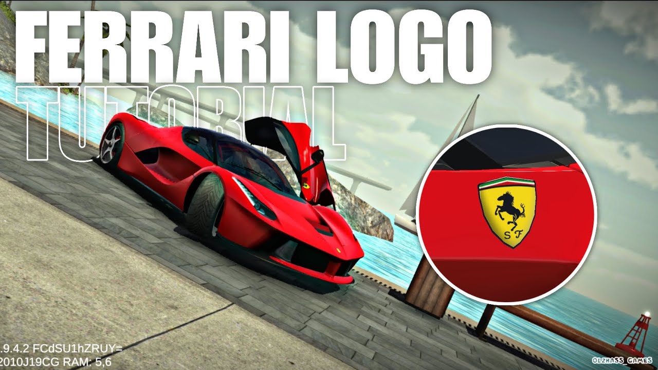 I Made a Realistic Ferrari Logo in 3D! In Car Parking Multiplayer - YouTube