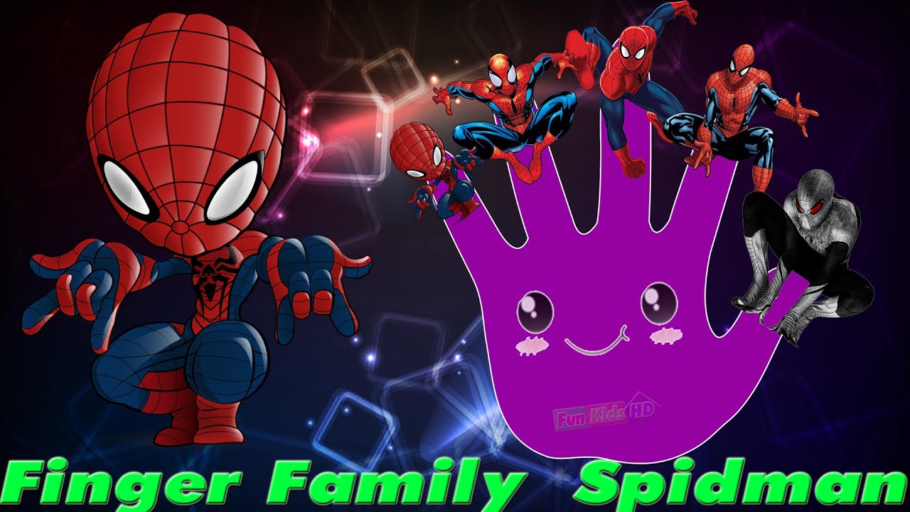Finger Family Spiderman - Family Nursery Rhymes Children Songs | Fun ...