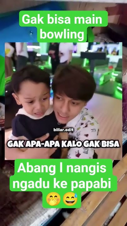 Abang l gak bisa main bowling nangis ngadu ke papa billar #shorts#leslar#rizkybillar# ...