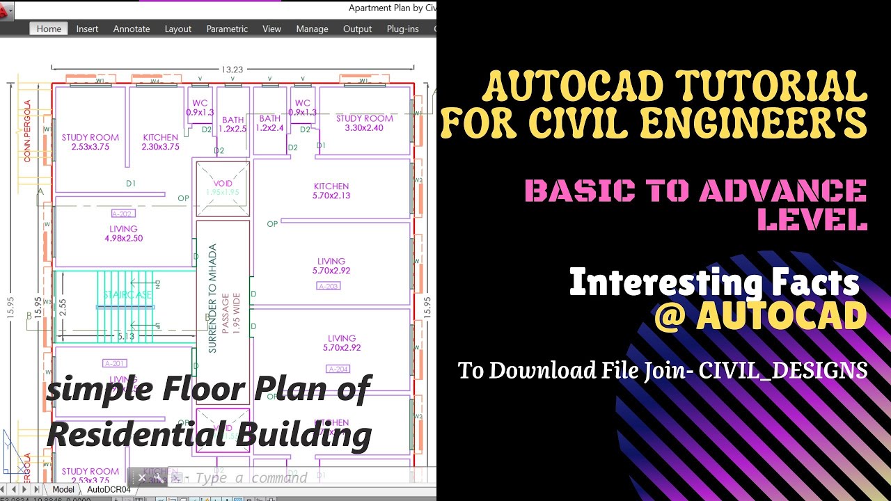 Submission Drawing For Residential Building ! autocad plan elevation ...