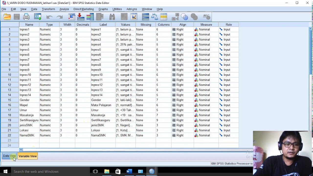 SPSS: Merubah tanda titik desimal menjadi koma - YouTube