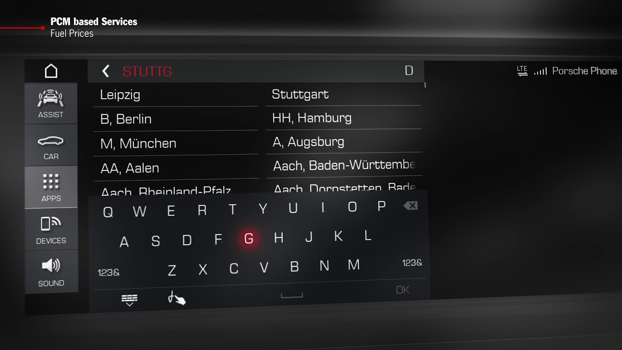 How to Video Panamera (G2) "PCM based Services - Fuel Prices" - YouTube