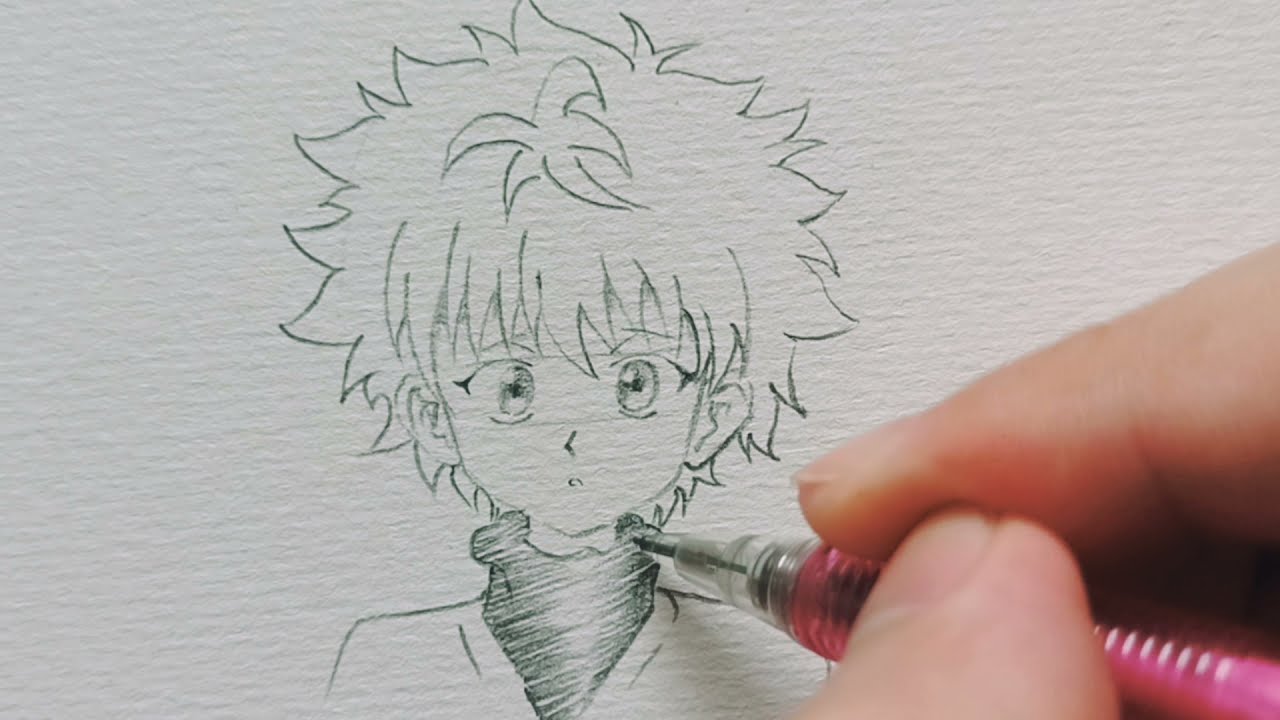 Drawing Killua Hunter x Hunter Pencil, Vẽ Killua Hunter x Hunter - YouTube