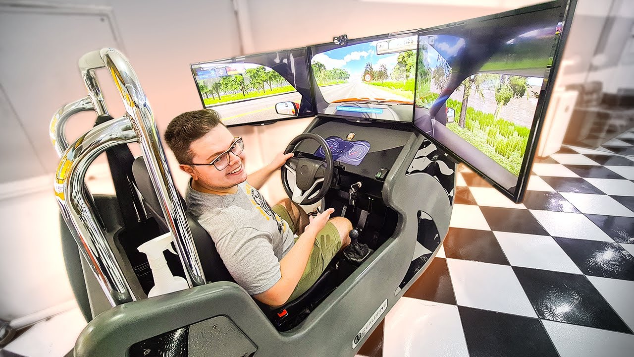 FUI NO NOVO SIMULADOR DE AUTO ESCOLA (MUITO REALISTA) - YouTube