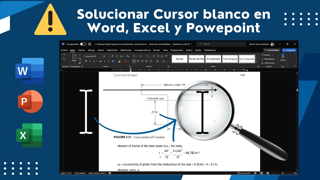 Solucionar error: Cursor de texto cambia a blanco en Word, Excel y ...