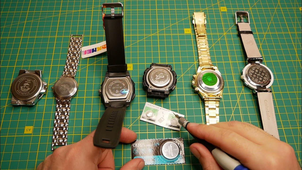 Как заменить батарейку в наручных часах - открываем все типы крышек ...