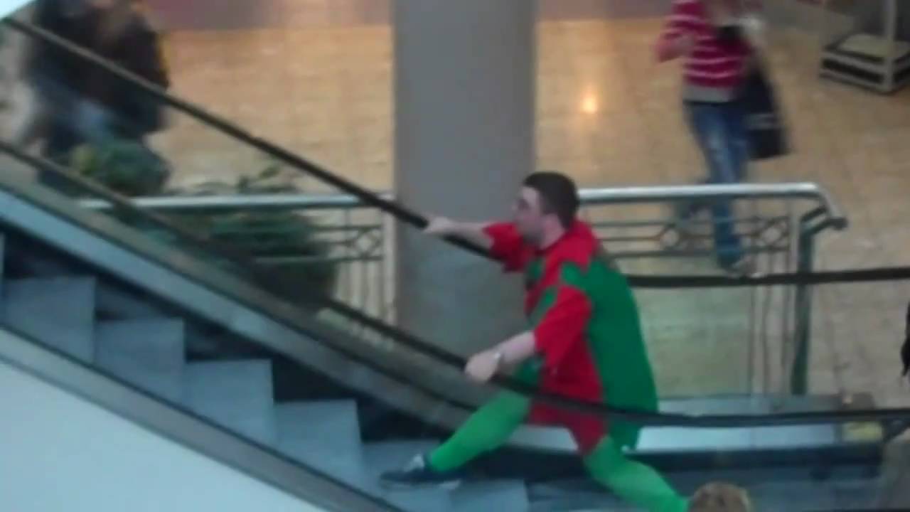 Elf Costume in the Mall - YouTube