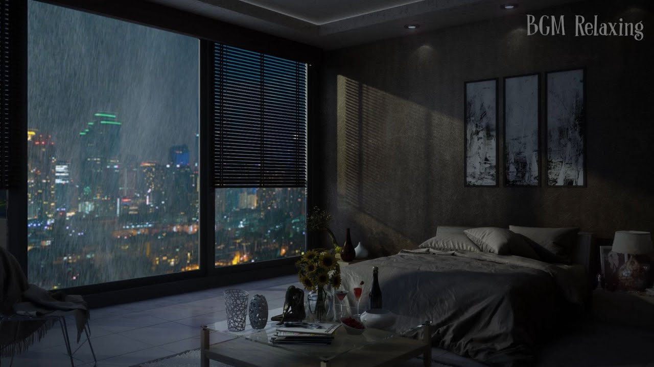 Heavy rainstorm in high-rise apartment | Realistic ASMR rain sounds ...