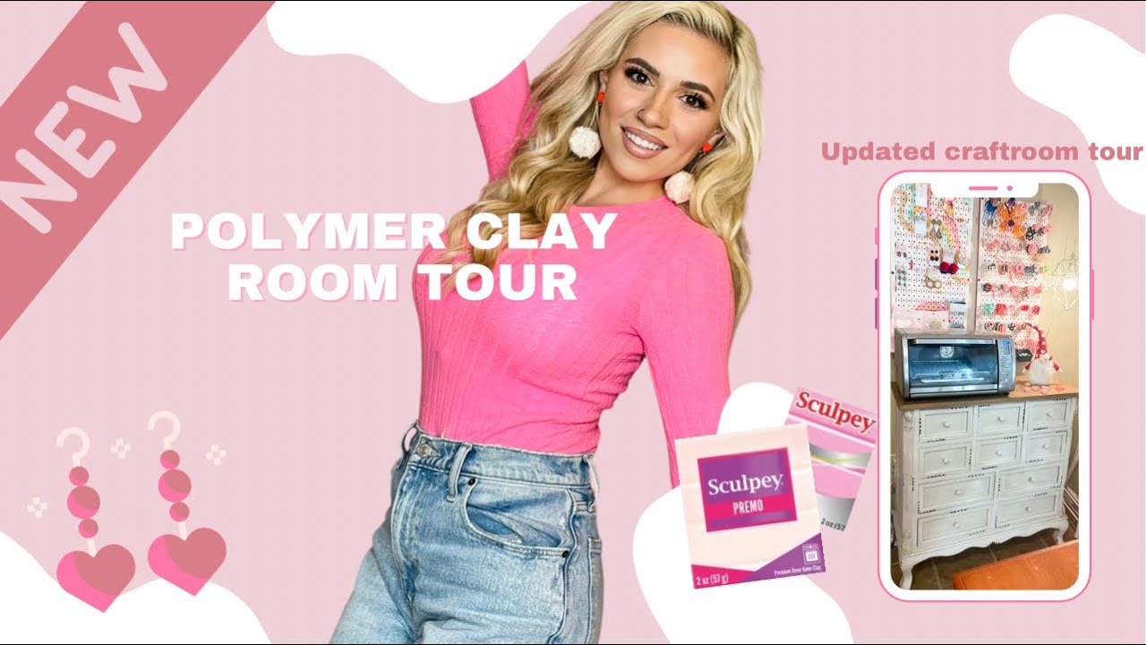 CRAFT ROOM TOUR | POLYMER CLAY STUDIO | from beauty room to office ...