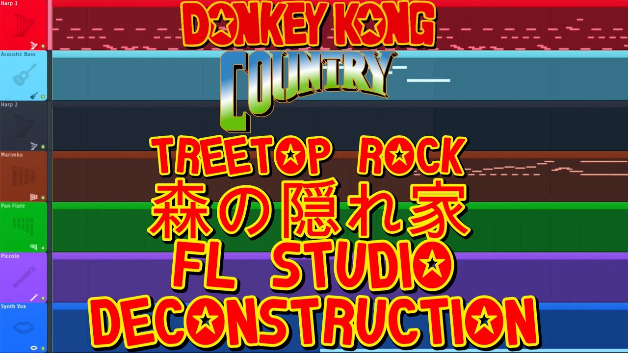 Donkey Kong Country - TREETOP ROCK - FL Studio Deconstruction - YouTube