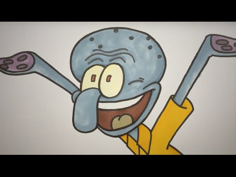 How To Draw Squidward Step By Step Nickelodeon How To Draw Squidward ...
