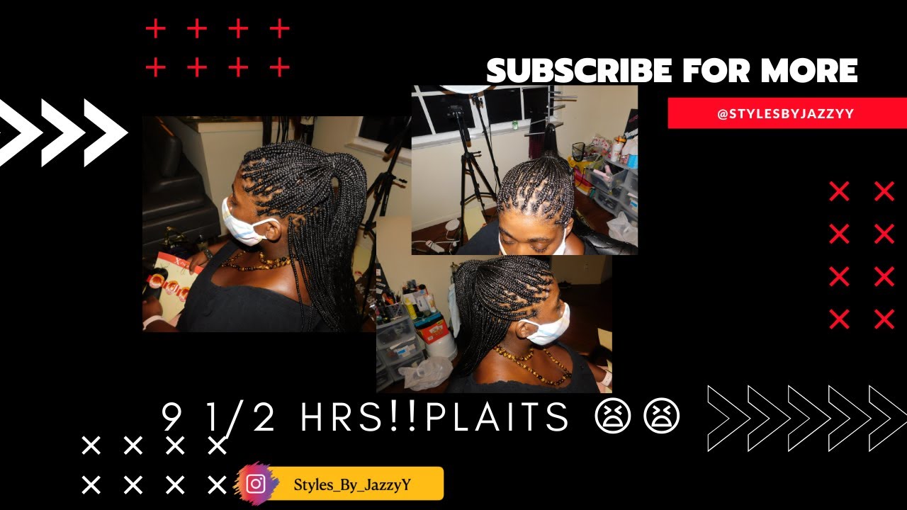 9 1/2 Small Box Plaits 😫😳 - YouTube