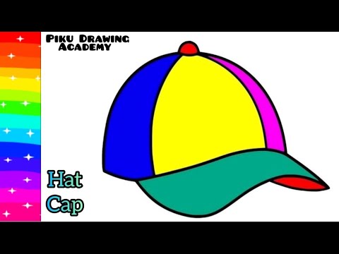 HAT/CAP Drawing and Colouring for Kids and Toddlers | How to Draw a ...