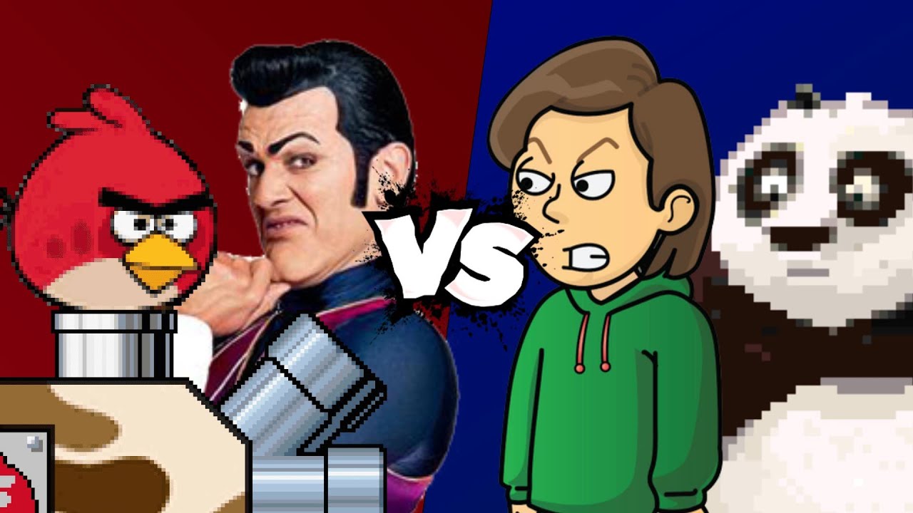 MUGEN Battle - Robbie Rotten/Angry Birds Tank vs Po/Boris Anderson ...