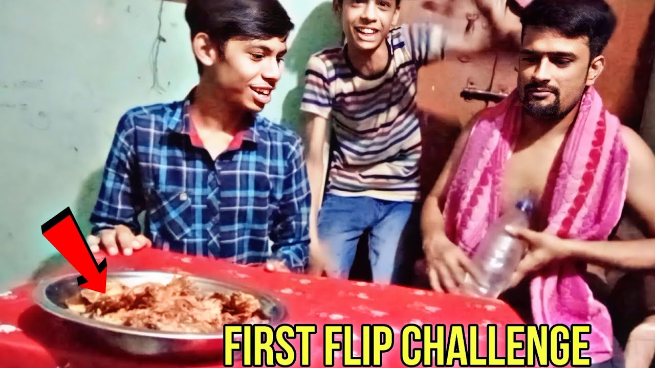 my First flip challenge flip food challenge food experiment - YouTube