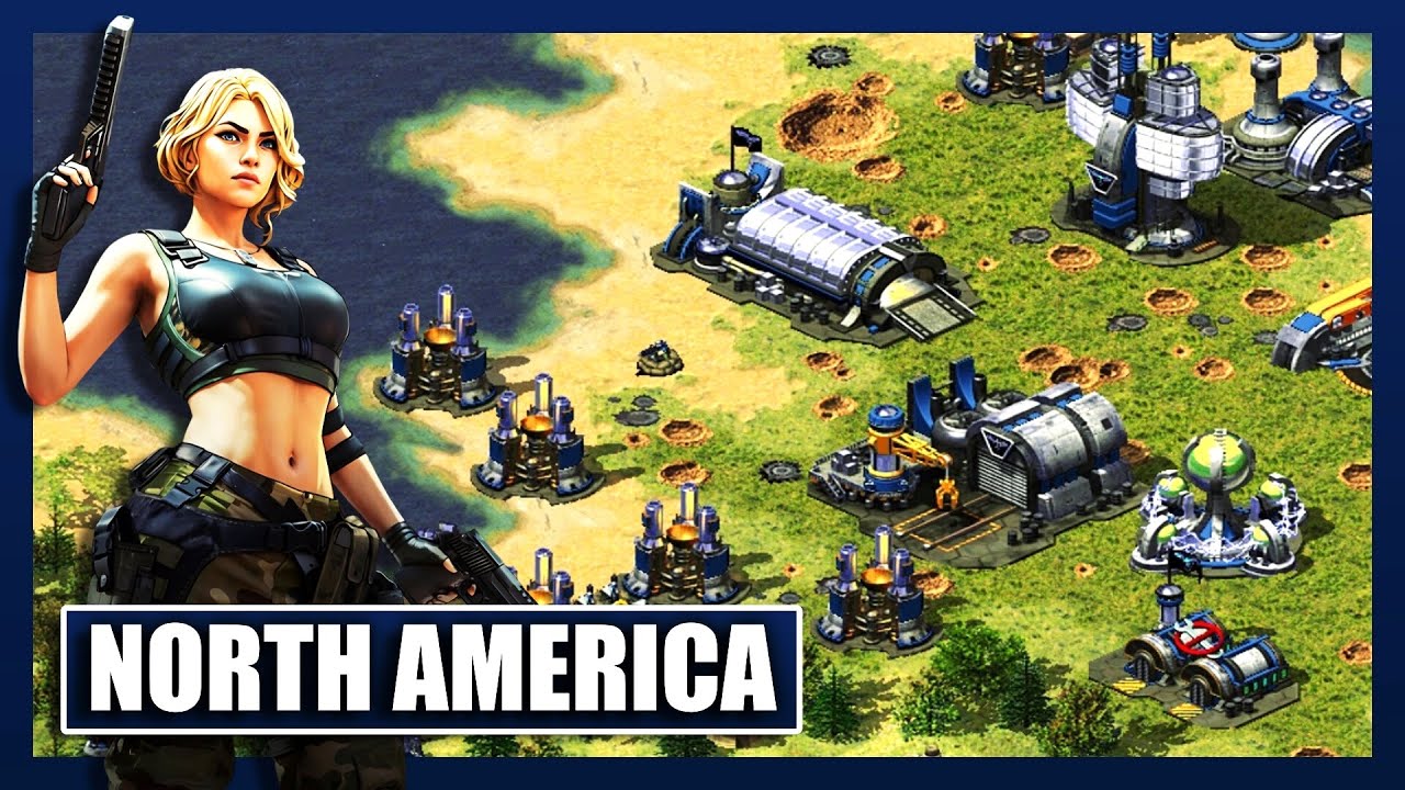 Red Alert 2 | The Battle of North America | (7 vs 1 + Superweapons ...