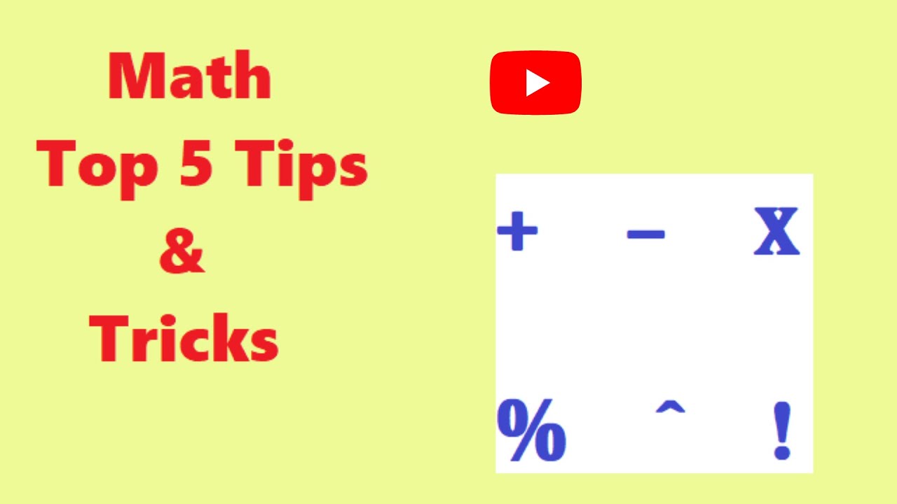 Top 5 Amazing! Math Tips & Tricks... - YouTube