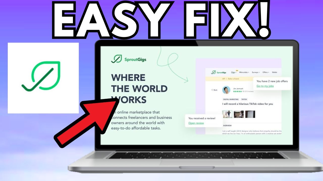 SproutGigs Sign Up Button Not Working - YouTube