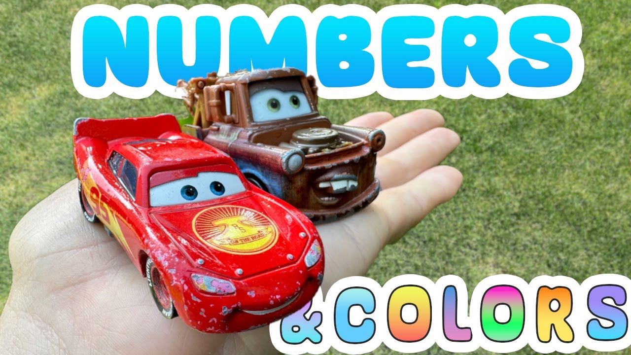 Disney Cars Toys Lightning McQueen and Mater Count Numbers and Color ...