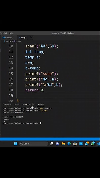 Swap To Number Reel Shortvideo Foryou Codingforbeginners Coding Viral Youtube