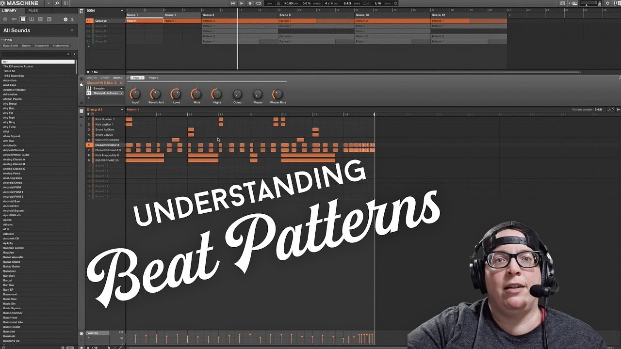 Beat Patterns in Maschine | Making a Beat as a Beginner - YouTube