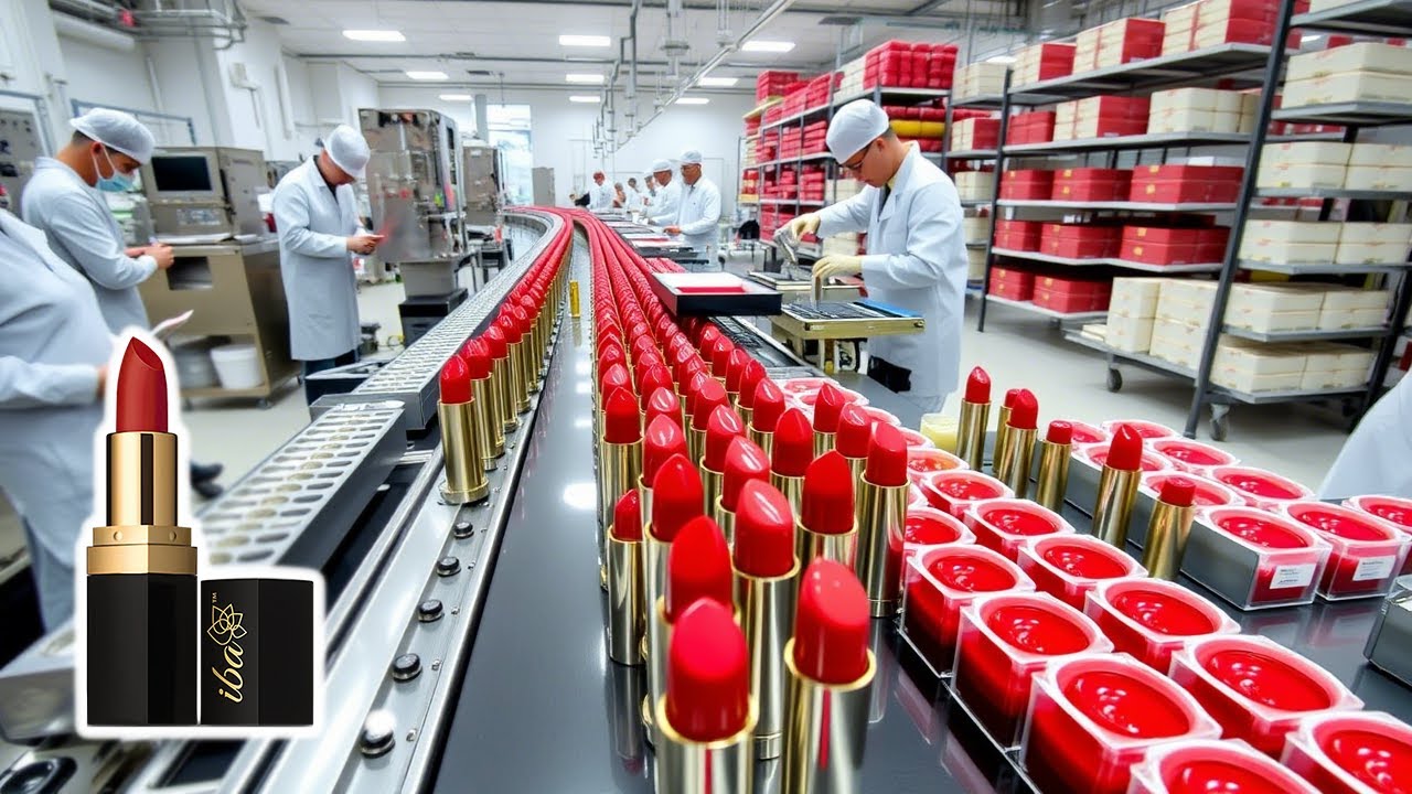 How Lipsticks are REALLY Made in a Factory | Lipstick Factory Process ...