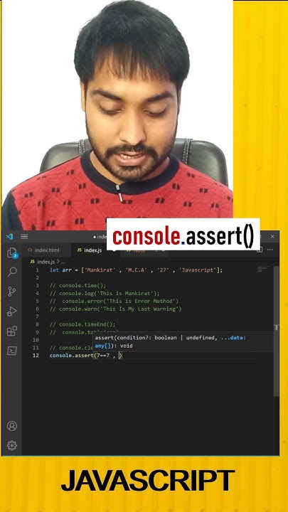 Console Assert In Javacript - YouTube