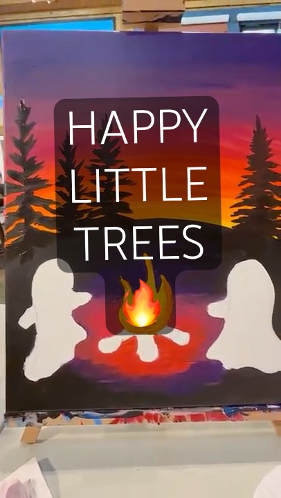 Paint Happy Little Trees with Jules and Bob #evergreen #art #halloween ...