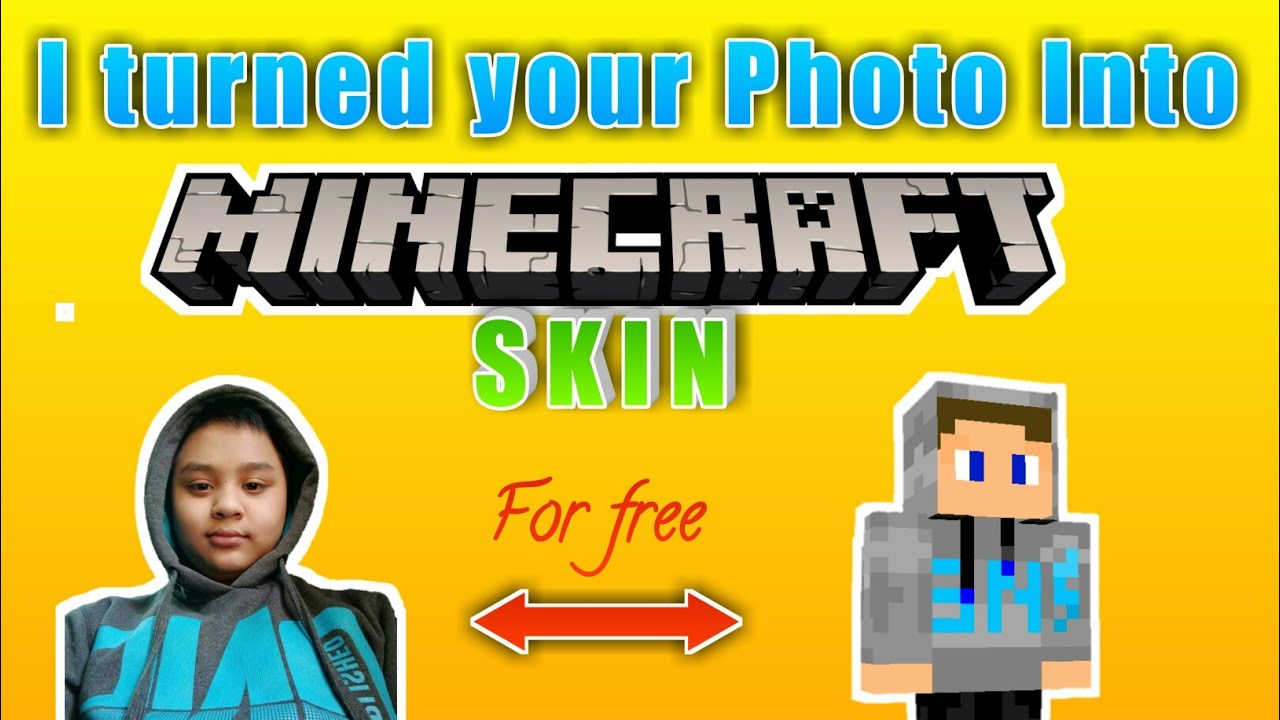 I turned your photo into Minecraft skin - Free - YouTube