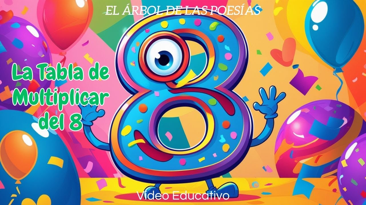 ¡Aprende la Tabla del 8! 🎉 Multiplicaciones fáciles para niños | Del ...