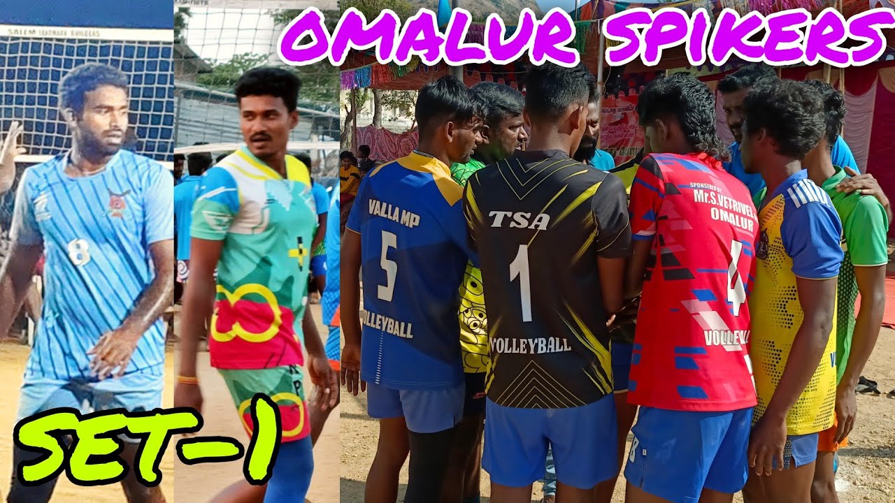 🔥🔥Set-1 😍😍Thammanayakkanpatti🆚Omalur spikers😍😍 - YouTube
