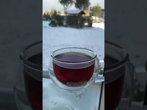 Karda çay #snow #tea #kar #çay #keyif #relax #relaxing #holiday #white