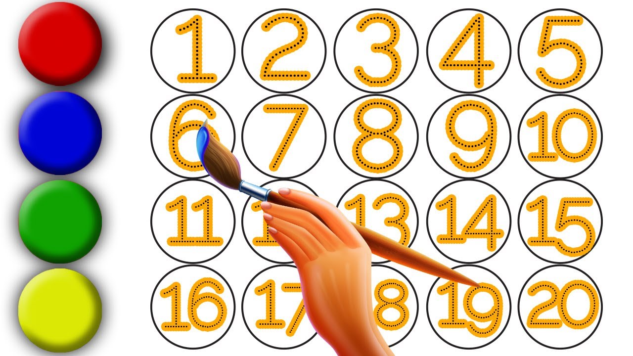 Draw, play and learn numbers from 1 to 6 ! 123 ! Learn numbers ...