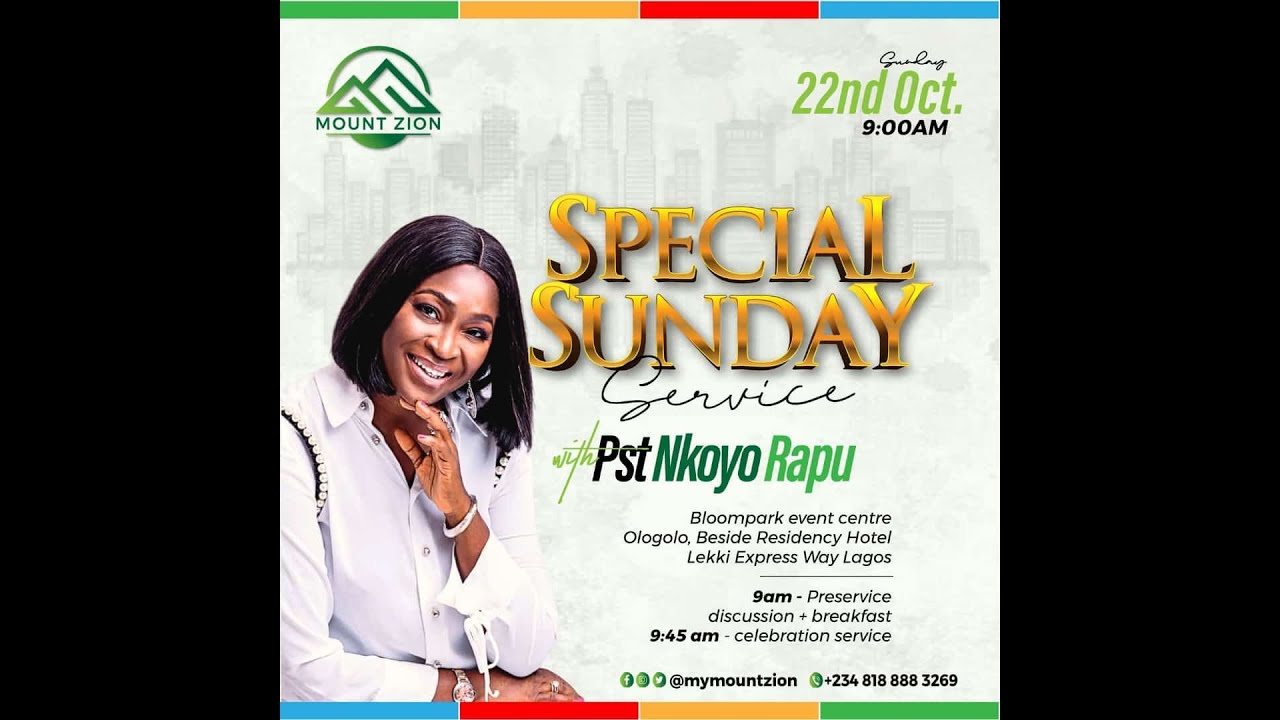 Special Sunday service with Mrs Nkoyo Rapu @mymountzion Lekki - YouTube