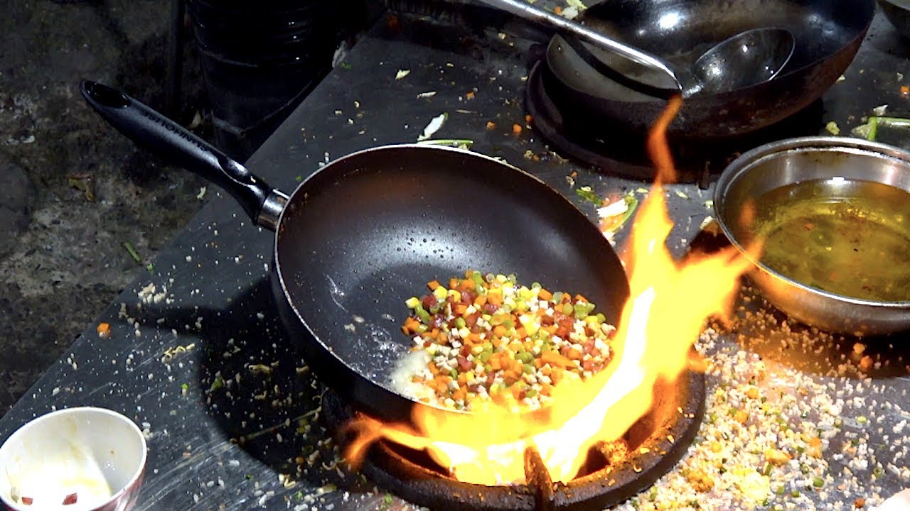 Cooking Skills - Guangzhou Fried Rice - Street Food - YouTube
