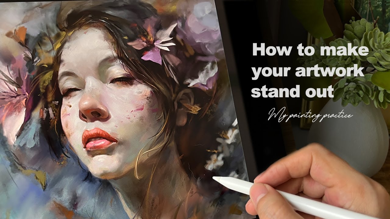 How to make your artwork stand out | My painting practice | Relaxing ...