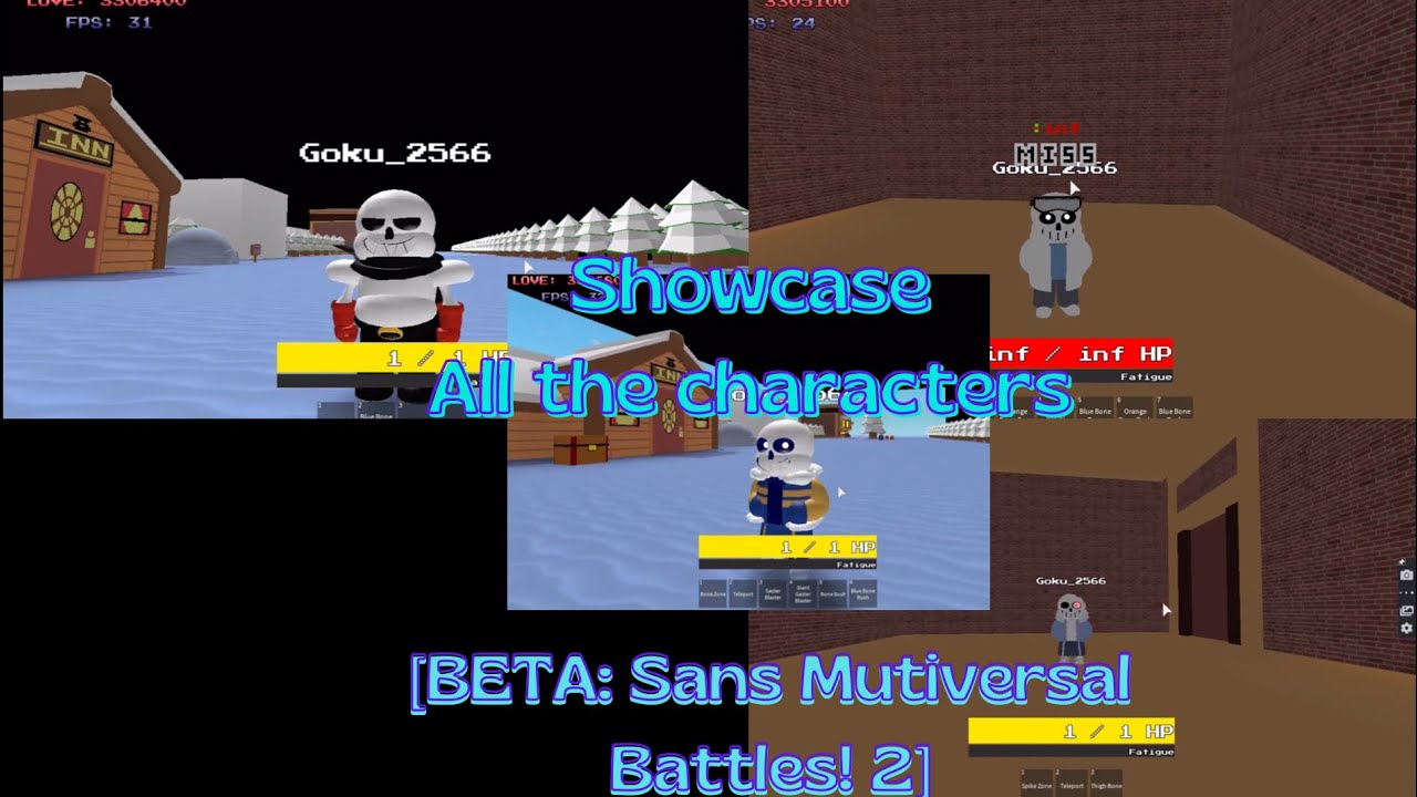 [BETA] Sans Multiversal Battles! 2, All characters, part 1 - YouTube