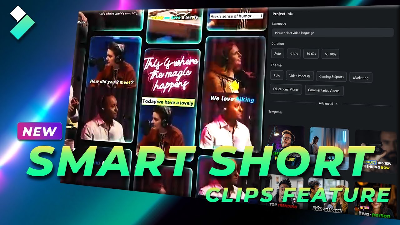 Filmora 14 New Feature - Smart Short Clips #filmora - YouTube