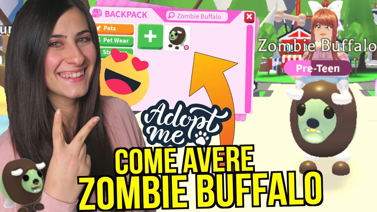 Come AVERE lo ZOMBIE BUFFALO INTROVABILE 😱 Roblox ADOPT ME ITA By ...