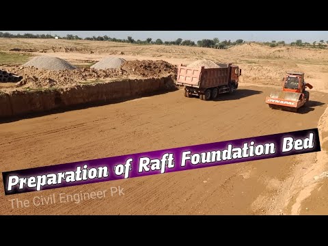 Preparation of Raft Foundation Bed.Mat foundation,the civil engineer pk ...