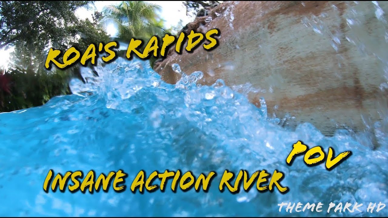 "Roa's Rapids" Action River Full Lap Around Aquatica Orlando Hyper Smooth UHD POV - YouTube